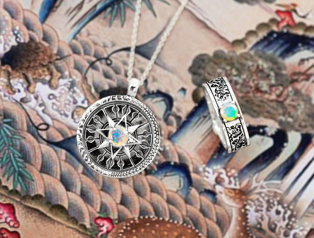 한국의 전통 나침반 윤도, 회전하는 범과 용 오팔 장신구. | 텀블벅 - 크리에이터를 위한 크라우드펀딩